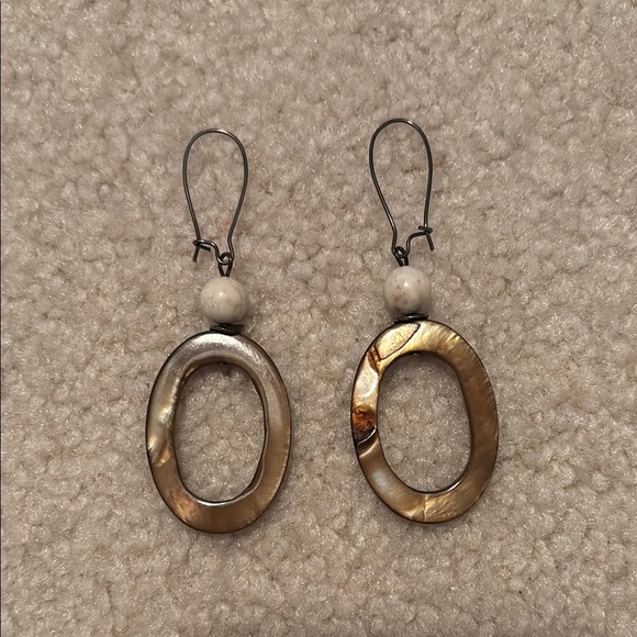 Jewelry | Shell Oval Drop Earrings | Poshmark